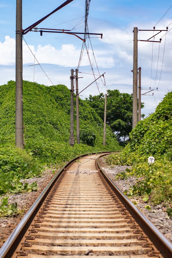Railway Tracks in the Countryside, Georgia Stock Image - Image of ...