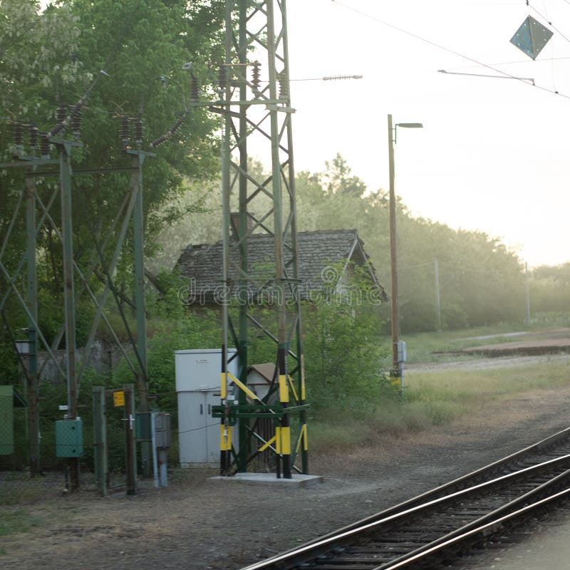 Railway Tracks at the End of a Train Station Stock Photo - Image of ...