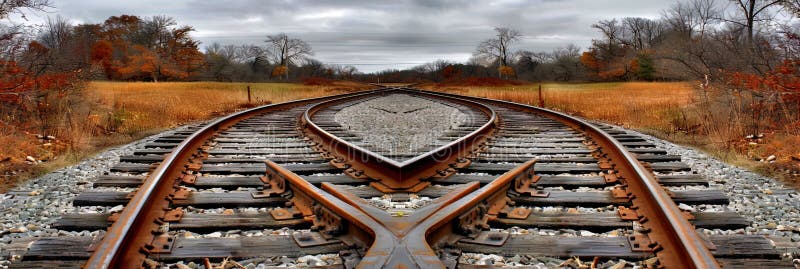 Railway Tracks, Entering through Industrial Areas Transporting Raw ...
