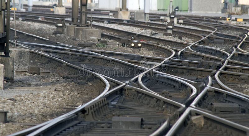 Railway tracks: Junction stock photo. Image of iron, stones - 1957690