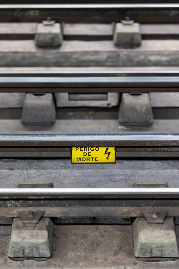 Railway Tracks with Numbered Markers. Stock Image - Image of landscape ...
