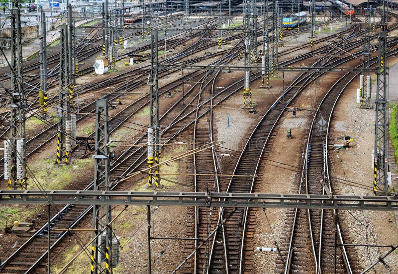 Railway tracks stock image. Image of crossroad, path - 35679153