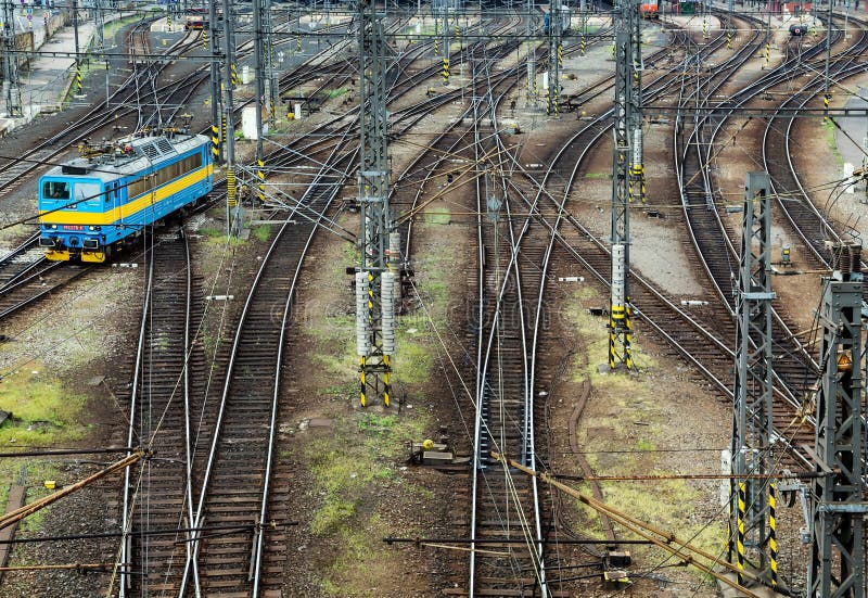 Railway tracks stock image. Image of node, movement, poles - 35678991