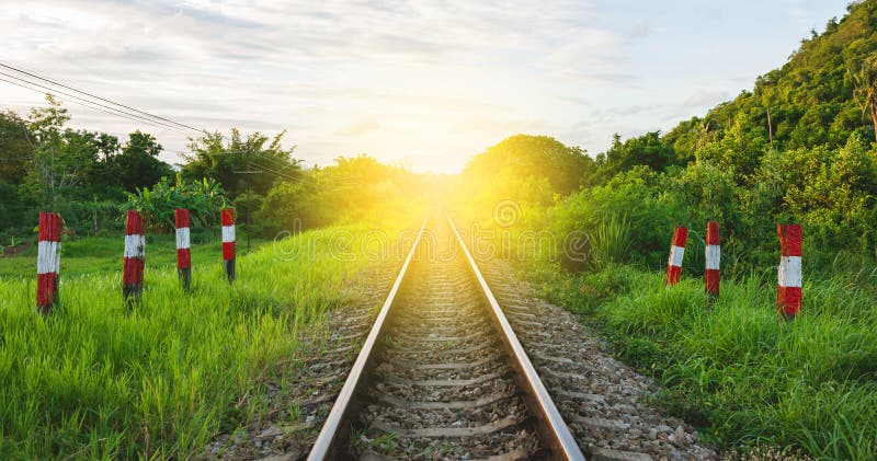 Railway tracks stock photo. Image of speed, steel, light - 75292226