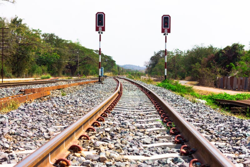 Railway Signals stock image. Image of transportation, stop - 1157113