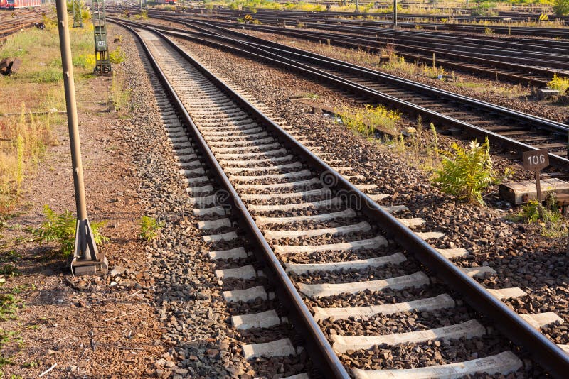 Railway Tracks and Switch stock photo. Image of parallel - 18275954