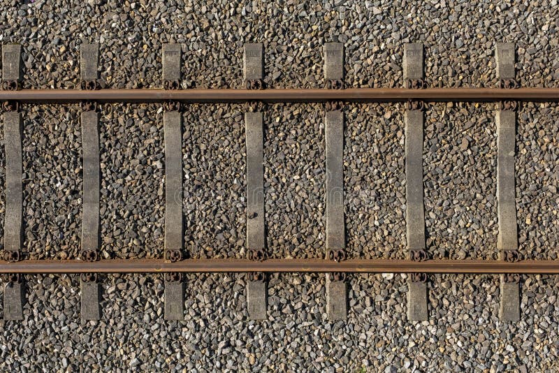 Railway Tracks Top View Close Up Stock Photo - Image of speed ...