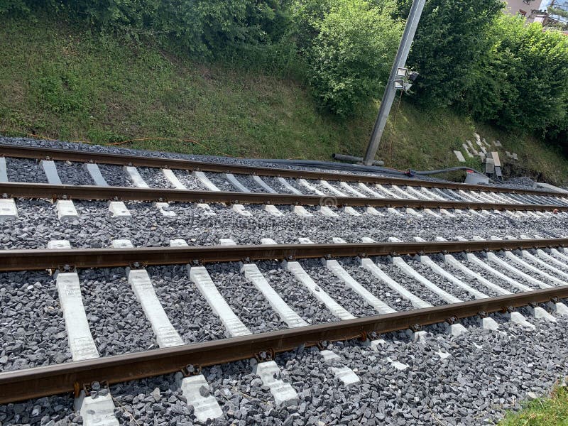 Railway tracks stock image. Image of train, tracks, weather - 187385227