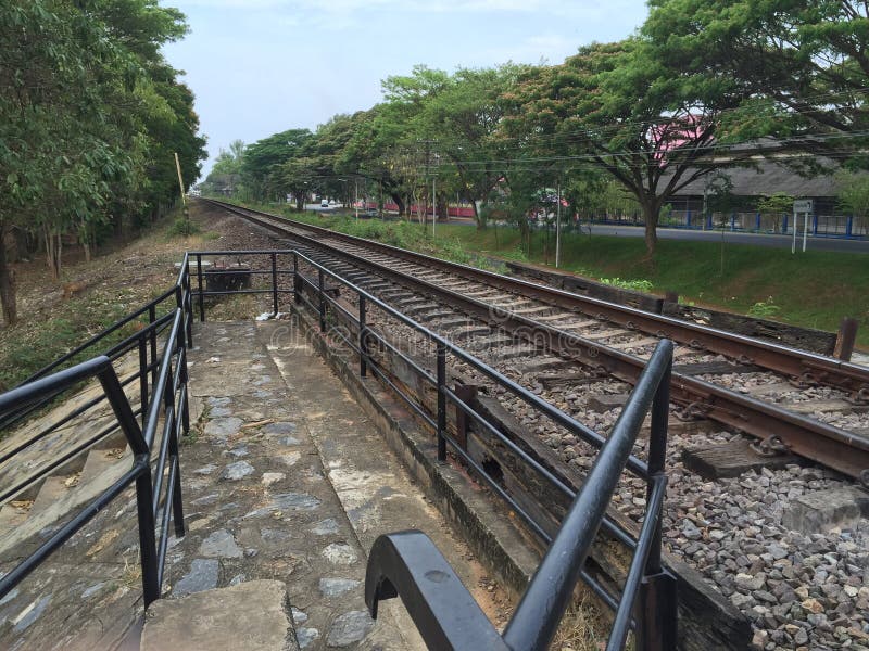 Beside railway stock image. Image of road, train, railway - 54101109
