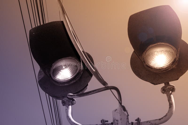 Rusty Traffic Lights Railroad Isolated White Stock Photos - Free ...