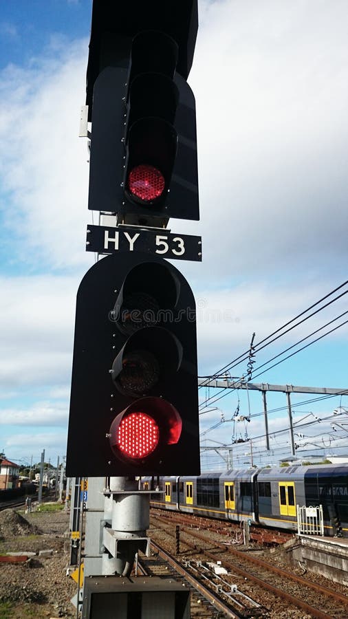 Railway Traffic Light editorial photography. Image of train - 48126682