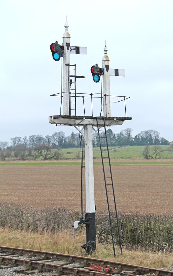 Railway Train Signal. stock image. Image of railway, symbol - 26674385