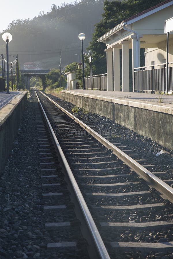 Railway Train Station Platform Stock Image - Image of track, transport ...