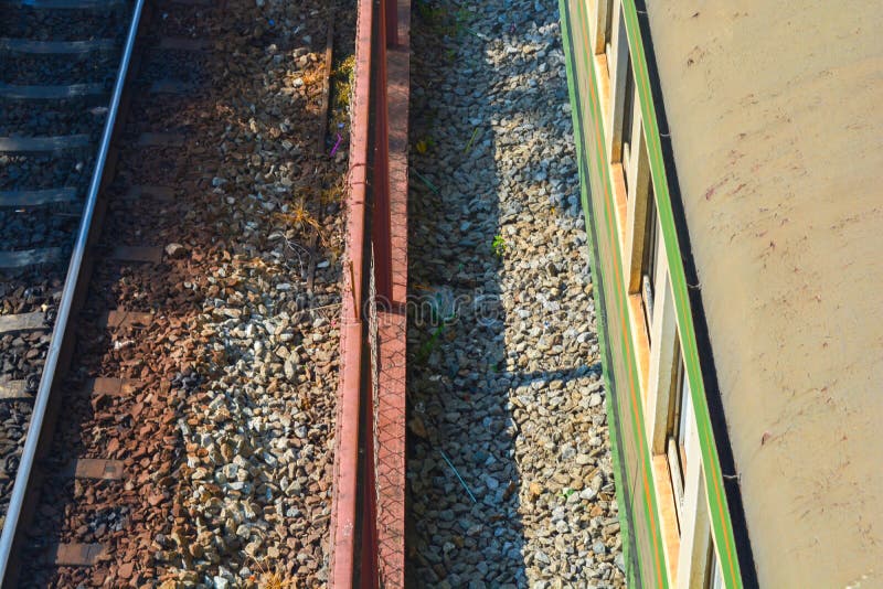 Railway and Train on Top View Stock Image - Image of road, path: 94288961
