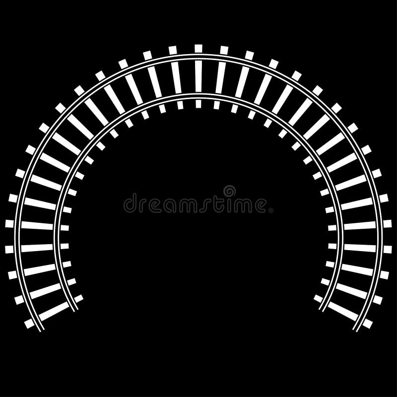 Railway, Train Track, Tramway Silhouette Illustration Stock Vector ...