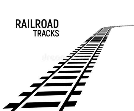 Railway Train Track Vector Route. Rail Pattern Curve Railroad Path Icon ...