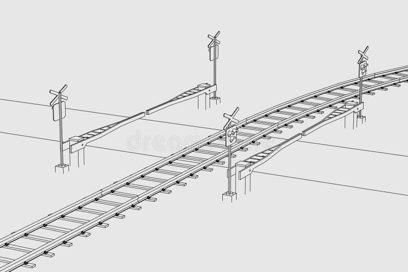 Railway (transport) stock illustration. Illustration of rail - 54849175