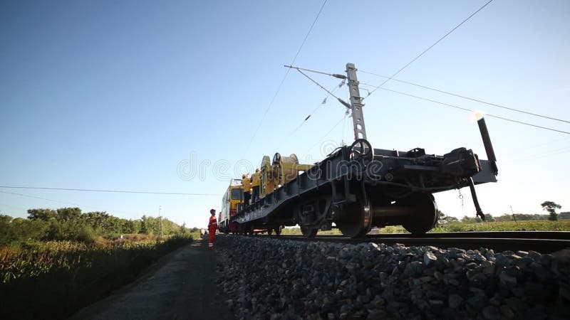 Railway Transportation Construction and Transformation Stock Footage ...