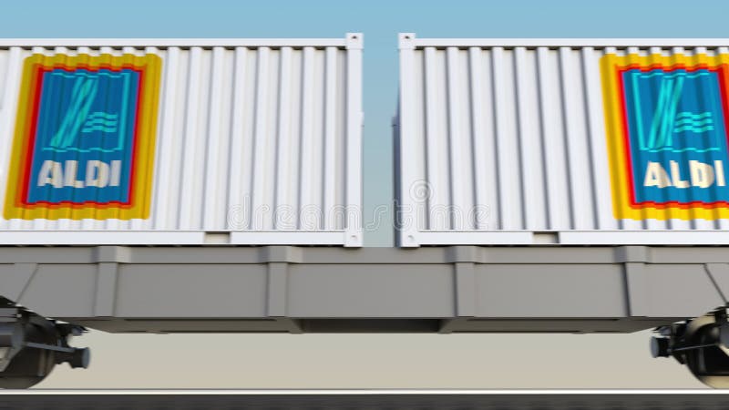 Railway Transportation of Containers with Chevron Corporation Logo ...