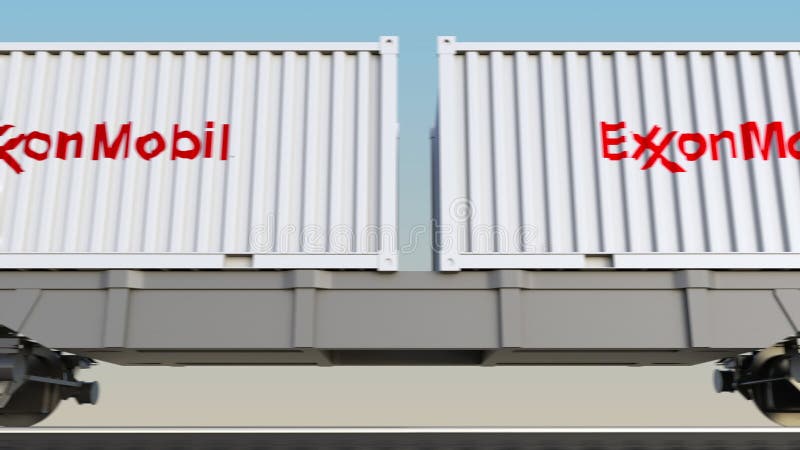 ExxonMobil Logo on the Modern Building Facade. Editorial 3D Rendering ...