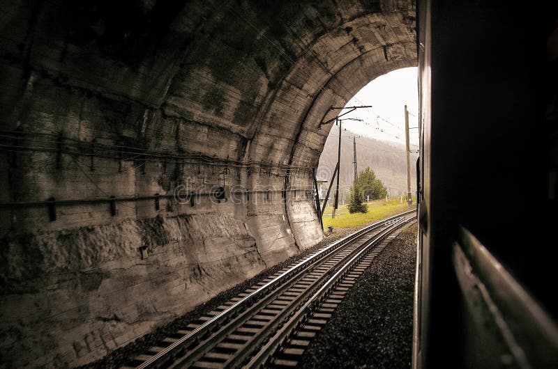Railway tunnel stock image. Image of railroad, view, path - 32933781