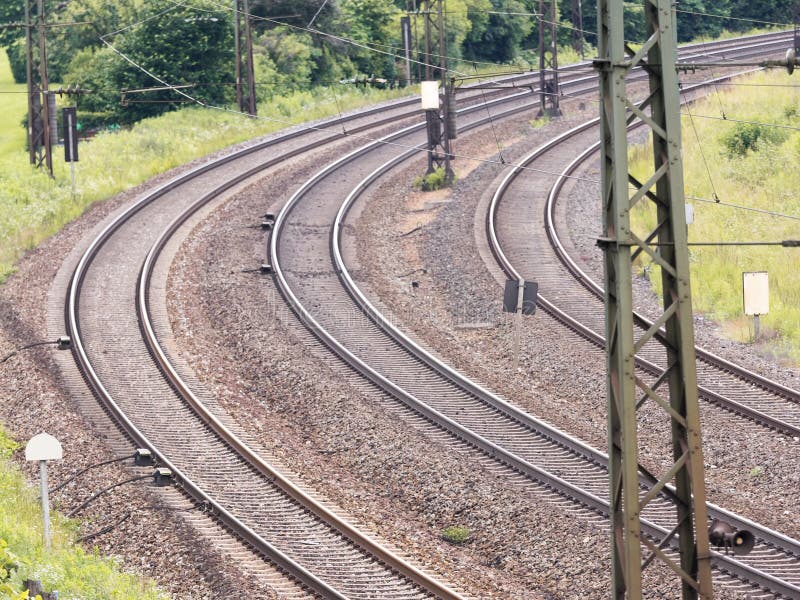 Railway turn stock photo. Image of track, tracks, copyspace - 55613030