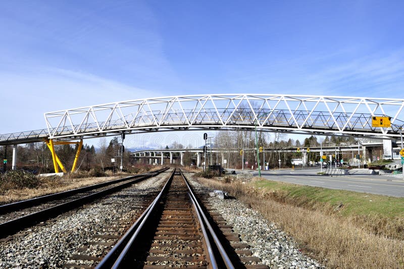 Railway under overpass stock image. Image of curves, transportation ...