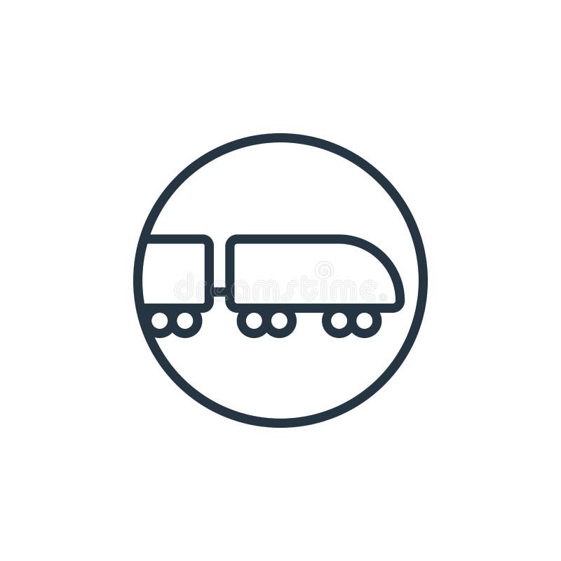 Railway Vector Icon Isolated on White Background. Outline, Thin Line ...