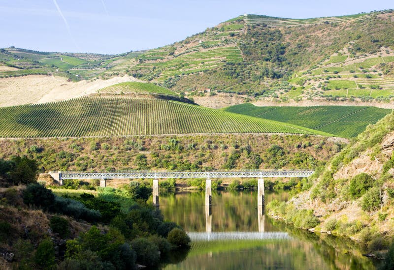 Railway Viaduct in Douro Valley, Portugal Stock Image - Image of ...