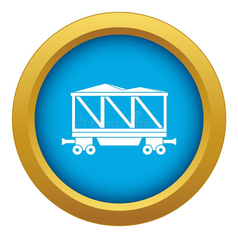 Railway Wagon Icon Blue Vector Isolated Stock Vector - Illustration of ...
