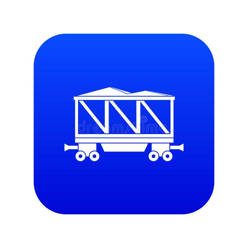Railway Wagon Icon Digital Blue Stock Vector - Illustration of energy ...
