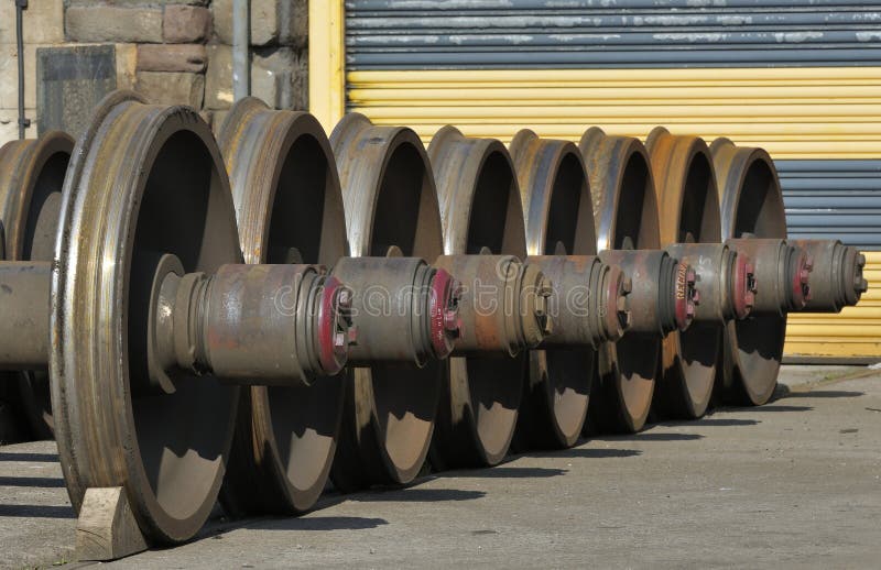 Spare railway wheels stock photo. Image of axle, spare - 15704044