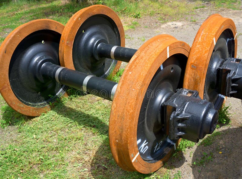 Railway wheelset stock photo. Image of wagon, wheel - 342833202