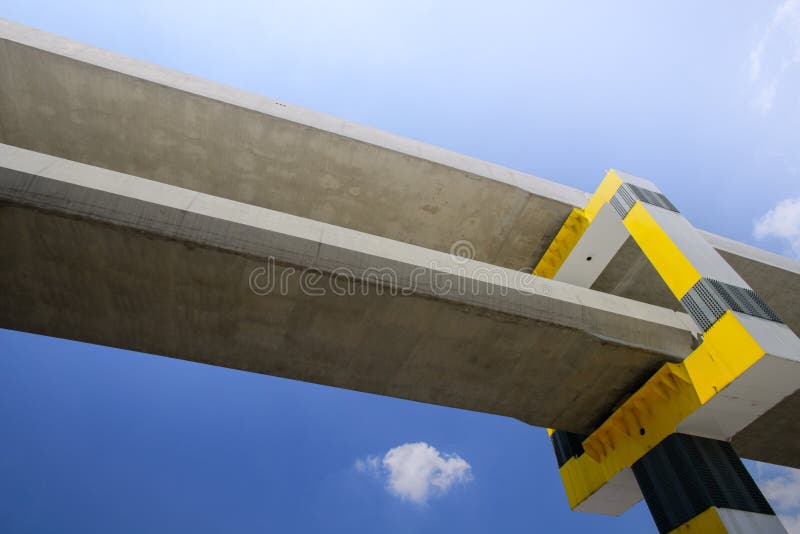 Railways and Sky Train Structure Construction Stock Image - Image of ...
