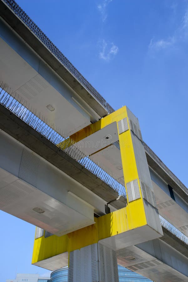 Railways and Sky Train Structure Construction Stock Image - Image of ...