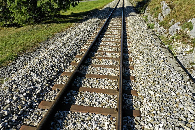 Railways Tracks in a Straight Line Stock Photo - Image of straight ...