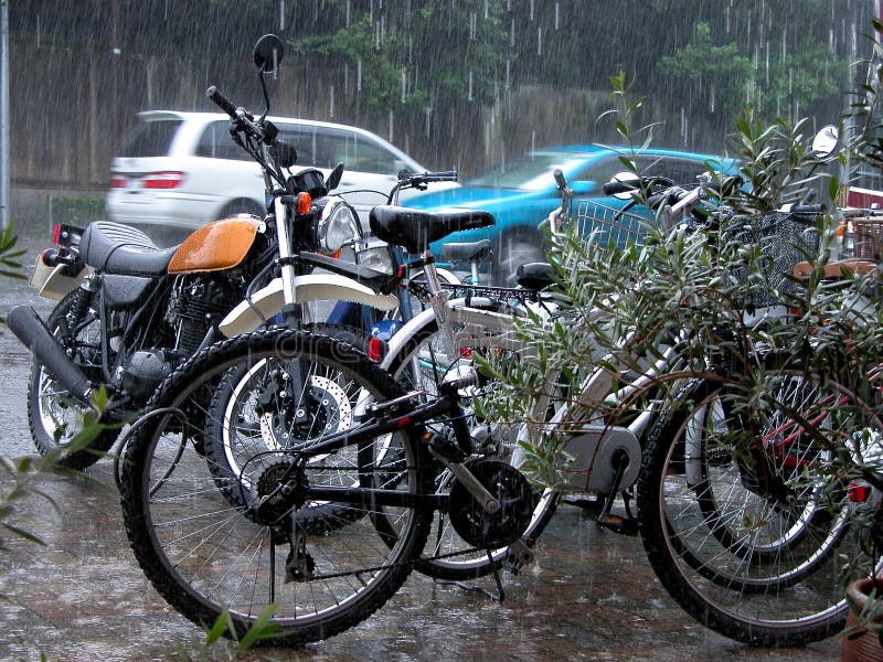 Cycle of Rain stock photo. Image of speed, adversity, wheels - 1675546