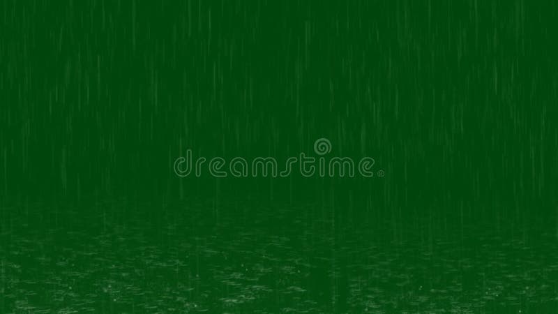 Rain Green Screen Effect, 3D Animation Stock Footage - Video of rainy ...