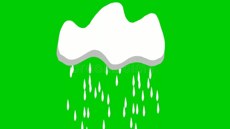 4K Rain Animation with White Screen Stock Footage - Video of animated ...