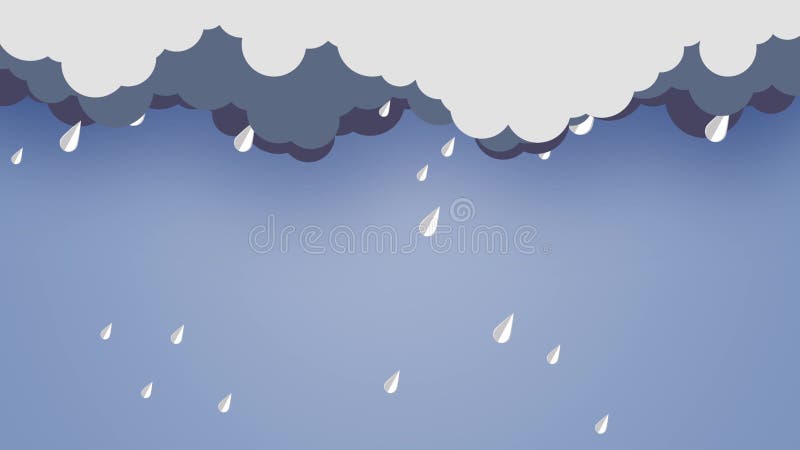 Rain animation. stock footage. Video of raindrop, cartoon - 259279206