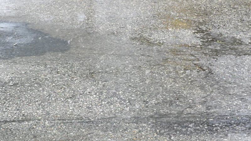 Rain on the Asphalt Road in the City. Shallow Depth of Field Stock ...
