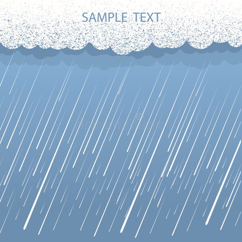 Rain Background.Vector Image with Dark Clouds in Wet Day Stock Vector - Illustration of clouds ...