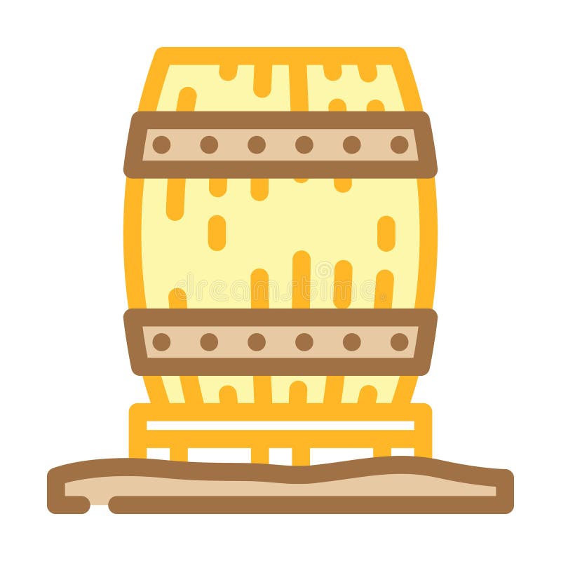 Rain Barrel Water Saving Color Icon Vector Illustration Stock ...