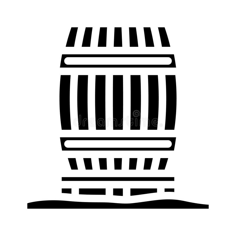 Rain Barrel Water Saving Glyph Icon Vector Illustration Stock Vector ...