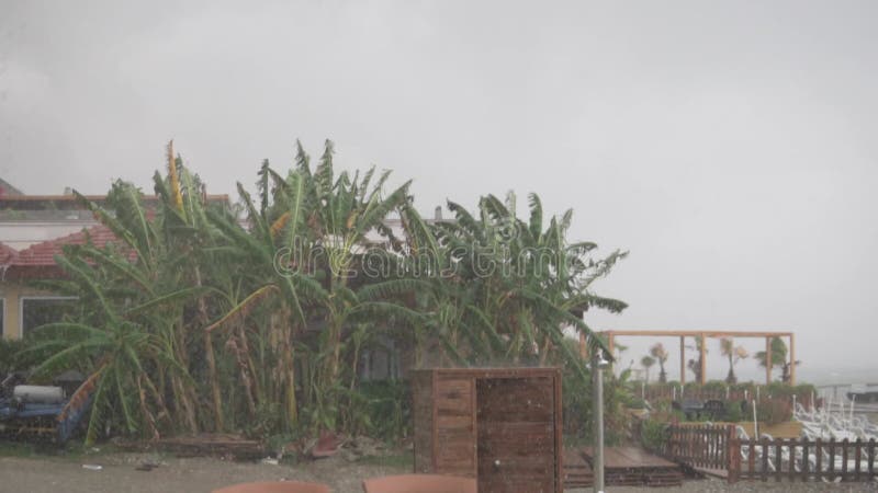 Rain at a Beach Resort in Turkey Stock Footage - Video of shore ...