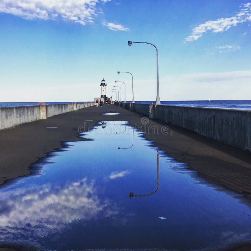 Pier reflection stock photo. Image of reflection, pier - 99081514