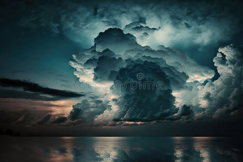 Before the Rain Became really Heavy, the Sky Was Cloudy Stock ...