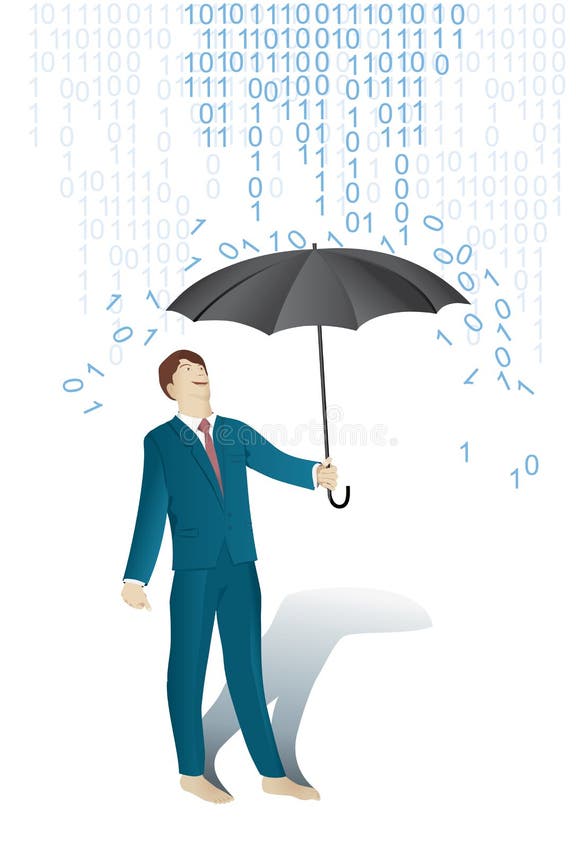 Rain binary numeral system stock vector. Illustration of symbol - 40549745