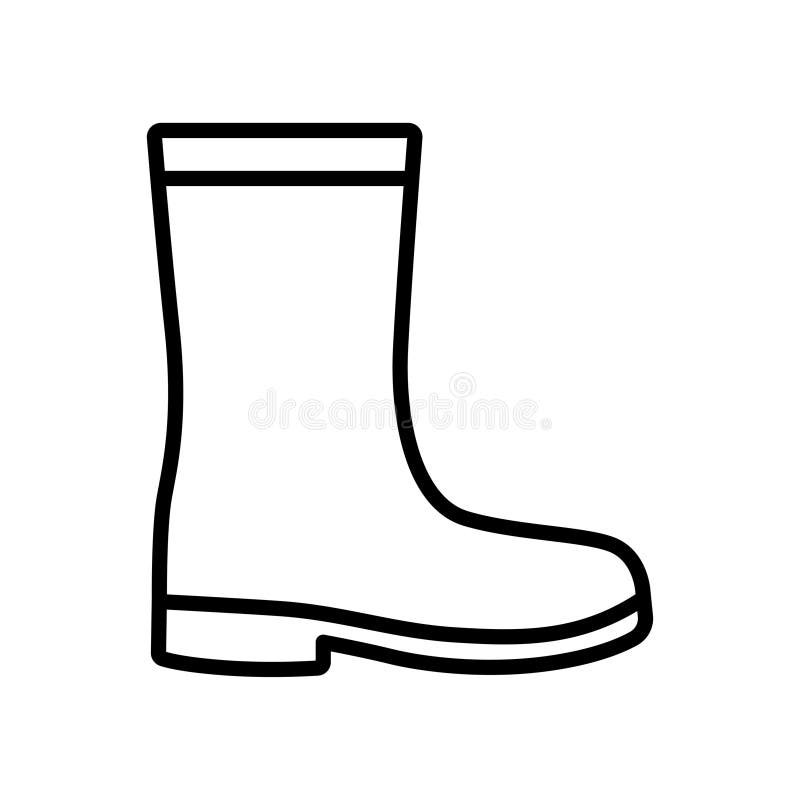 Rain Boot Icon Vector on Trendy Design Stock Vector - Illustration of ...