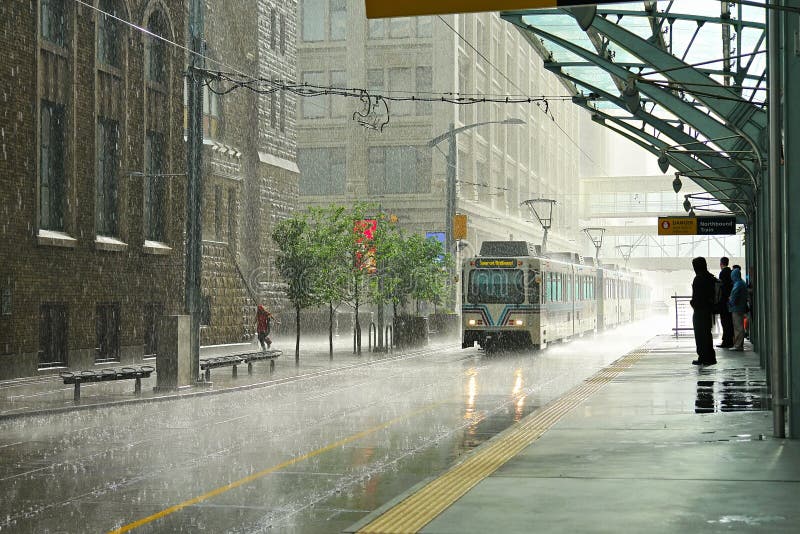 Rain in Calgary editorial stock image. Image of station - 13834054